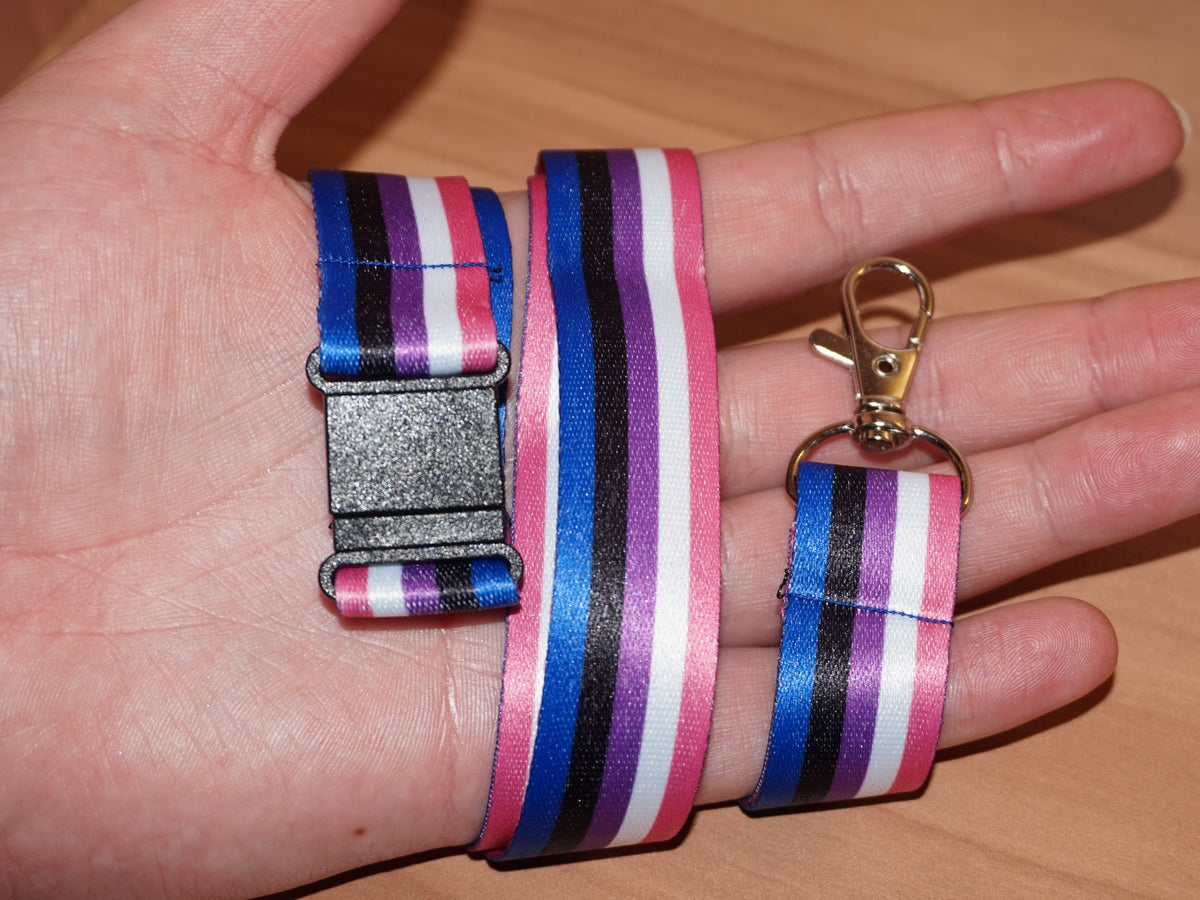 Genderfluid pride lanyard – PridePoint