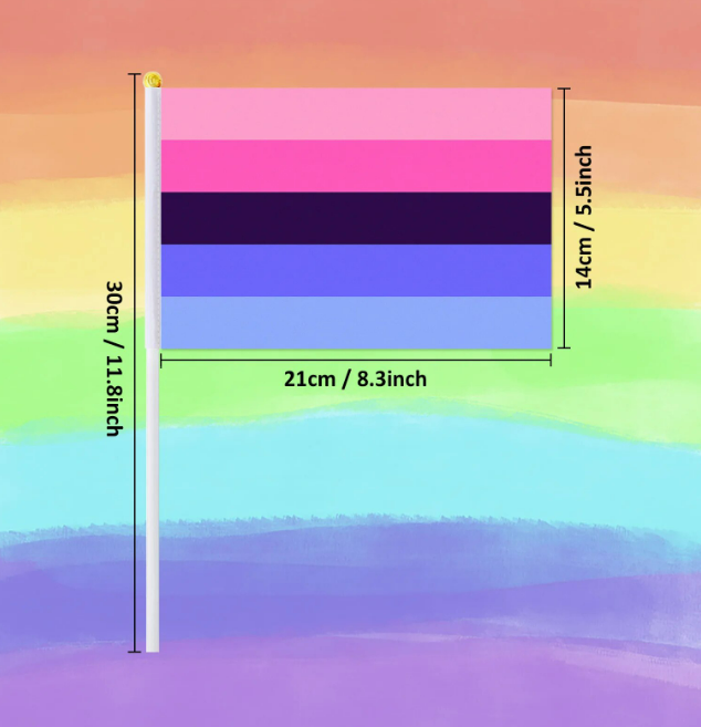 Omnisexual handheld pride flag – PridePoint