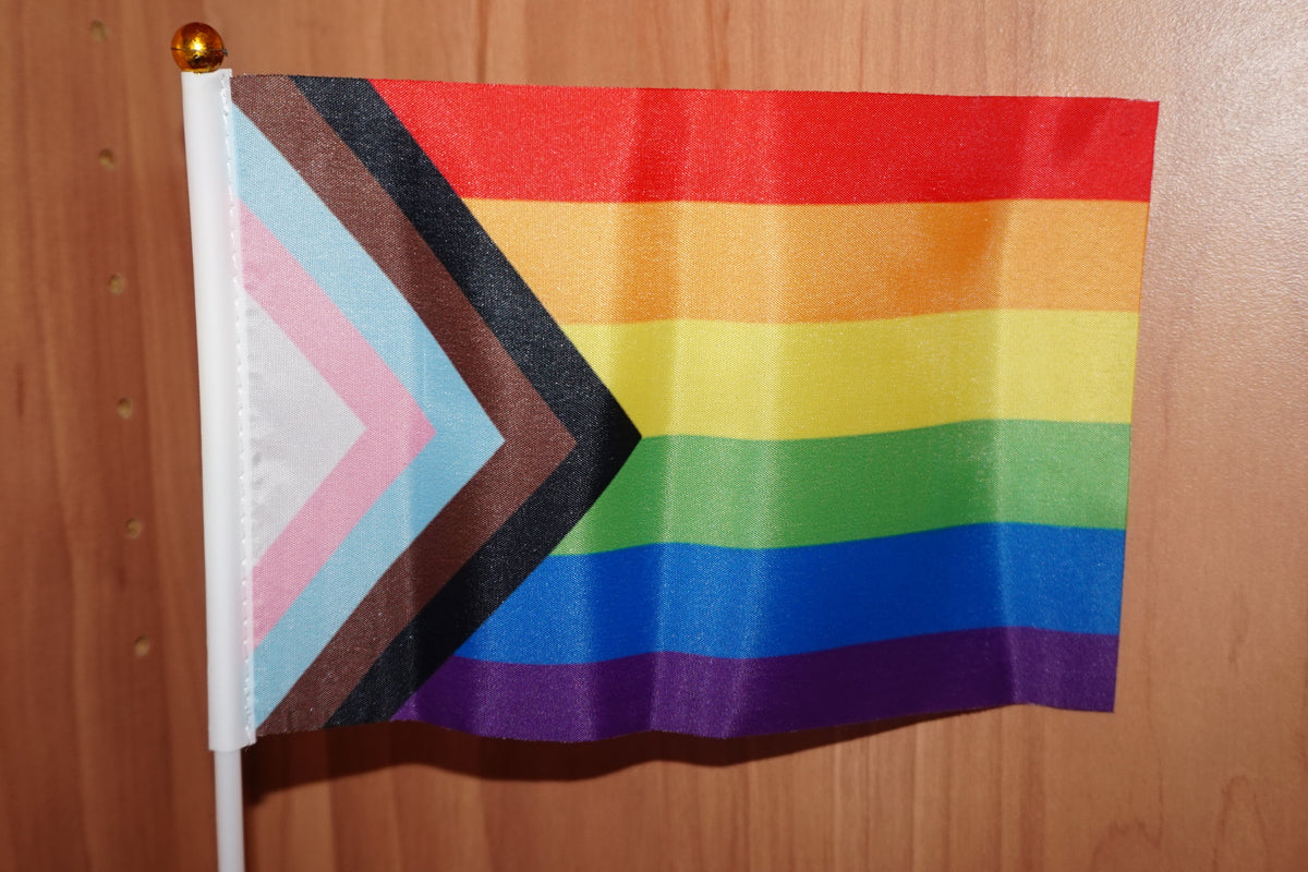 Progress pride handheld flag small – PridePoint