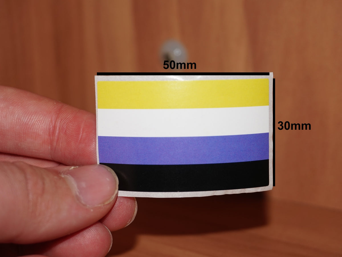 Nonbinary pride flag sticker – PridePoint