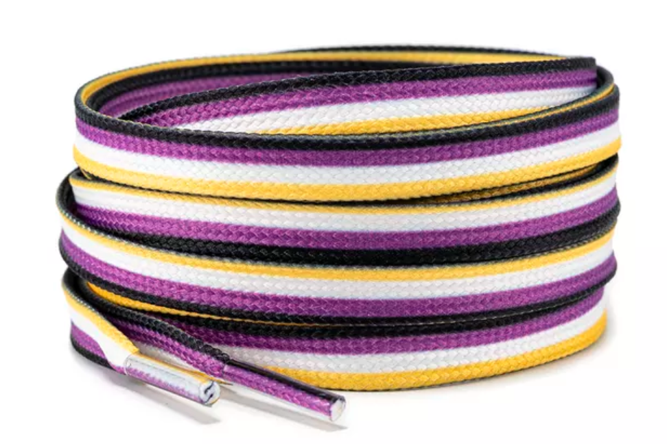 Nonbinary pride shoelaces – PridePoint